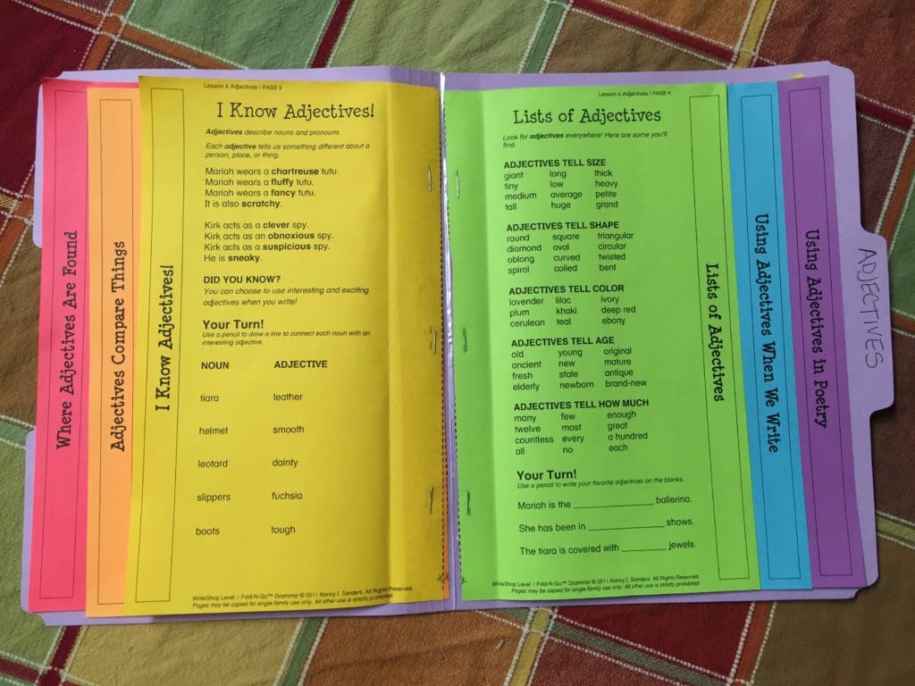 Grammar Adjectives | Homeschooling with Dyslexia