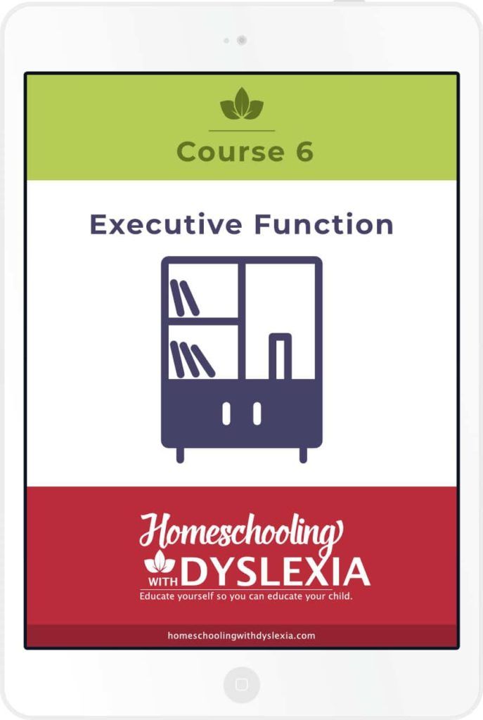 Course 6: Executive Function: Teaching Your Dyslexic Child to Organize ...